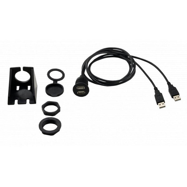 Flush Mount Dual USB Extension Cable with Mounting Bracket 4ft ...